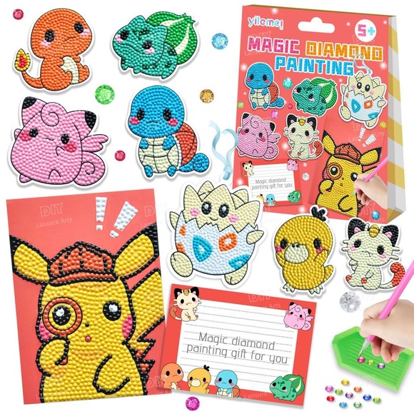 Art | 3in1 Pokemon Crystal Beads Diamond Painting Kit | Poshmark